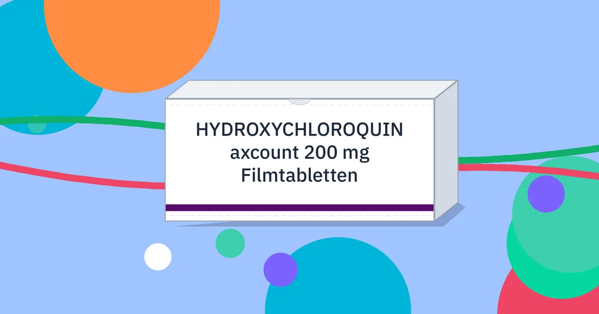 Symbolbild: Packung mit der Aufschrift HYDROXYCHLOROQUIN axcount 200 mg Filmtabletten (PZN 14274310) – Verfügbarkeit und Bezug in Apotheken in Frankfurt am Main