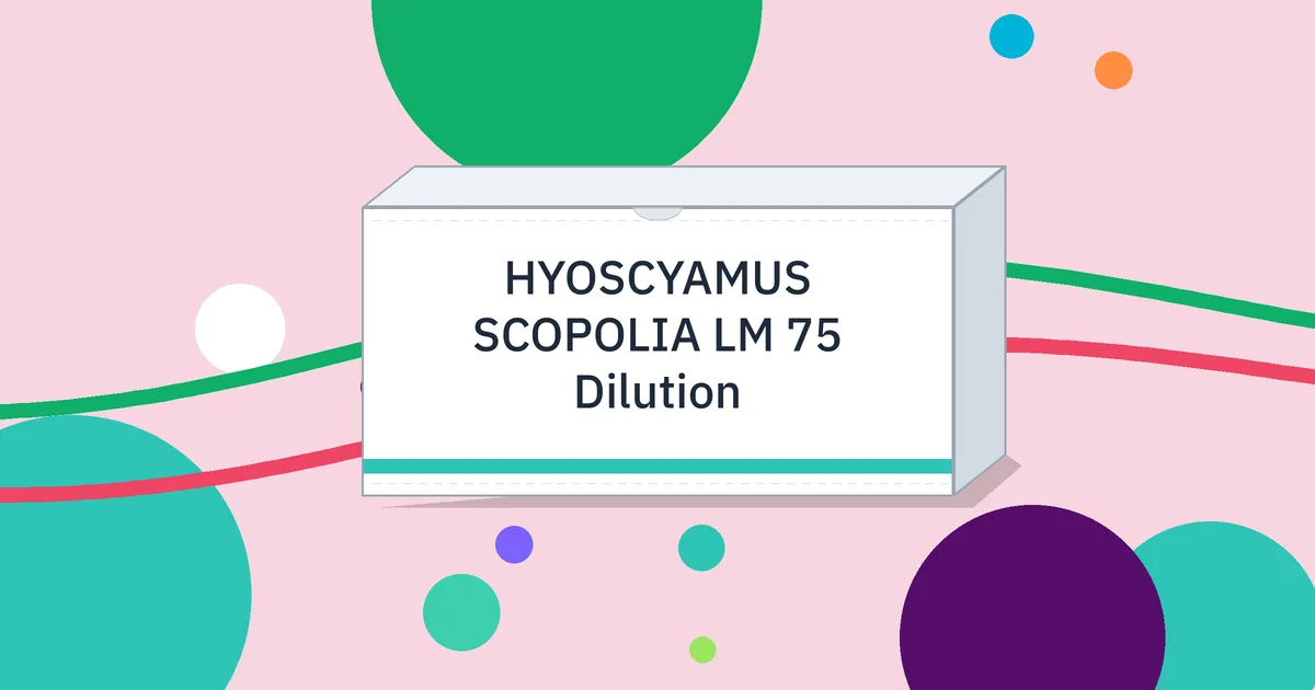 Symbolbild: Packung mit der Aufschrift HYOSCYAMUS SCOPOLIA LM 75 Dilution (PZN 13557951) – Verfügbarkeit und Bezug in Apotheken in Frankfurt am Main