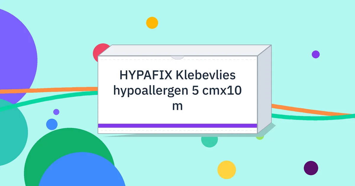 Symbolbild: Packung mit der Aufschrift HYPAFIX Klebevlies hypoallergen 5 cmx10 m (PZN 09080213) – Verfügbarkeit und Bezug in Apotheken in Frankfurt am Main