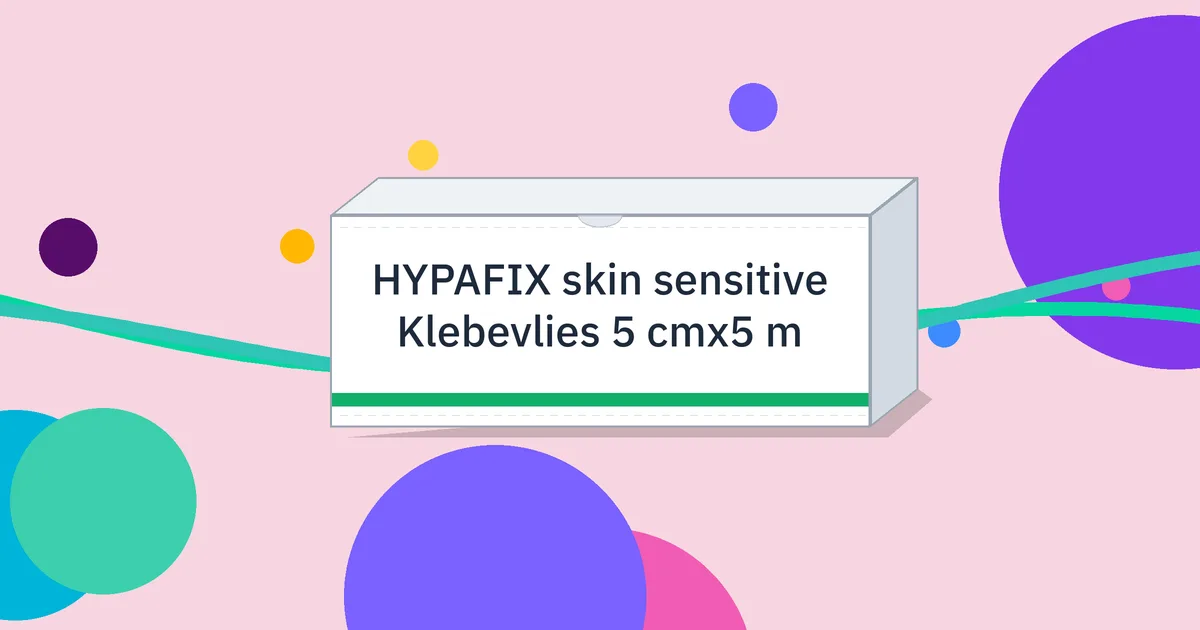 Symbolbild: Packung mit der Aufschrift HYPAFIX skin sensitive Klebevlies 5 cmx5 m (PZN 19273893) – Verfügbarkeit und Bezug in Apotheken in Frankfurt am Main