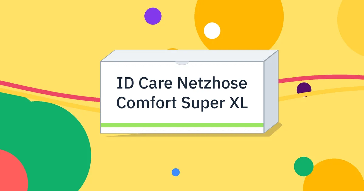 Symbolbild: Packung mit der Aufschrift ID Care Netzhose Comfort Super XL (PZN 18874248) – Verfügbarkeit und Bezug in Apotheken in Frankfurt am Main