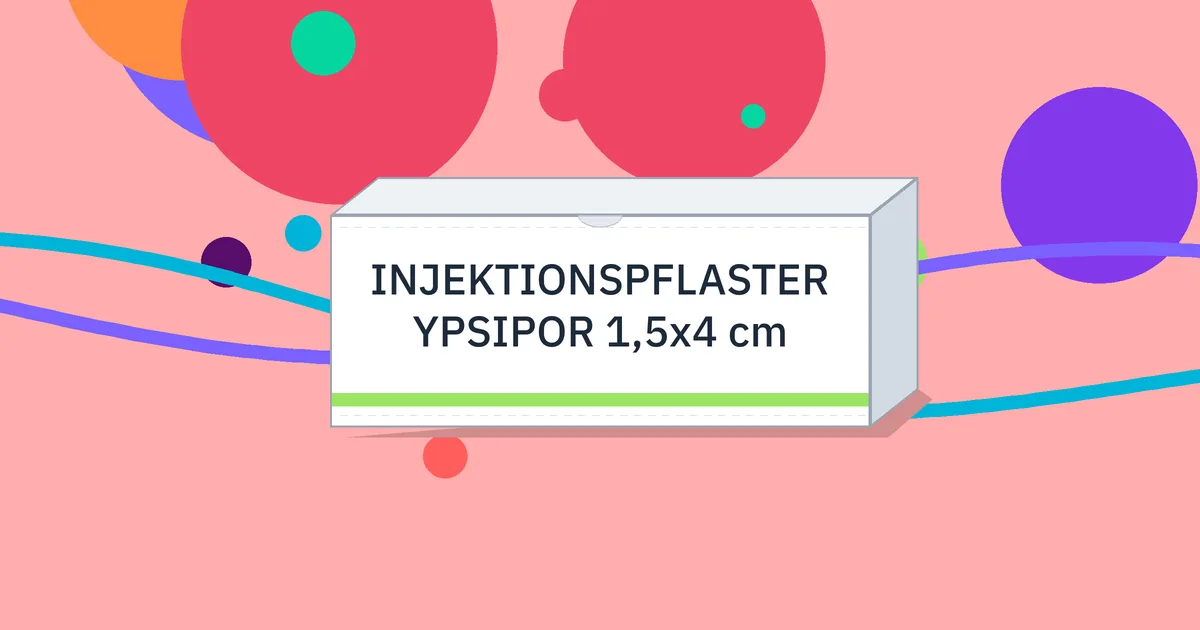 Symbolbild: Packung mit der Aufschrift INJEKTIONSPFLASTER YPSIPOR 1,5x4 cm (PZN 17467794) – Verfügbarkeit und Bezug in Apotheken in Frankfurt am Main