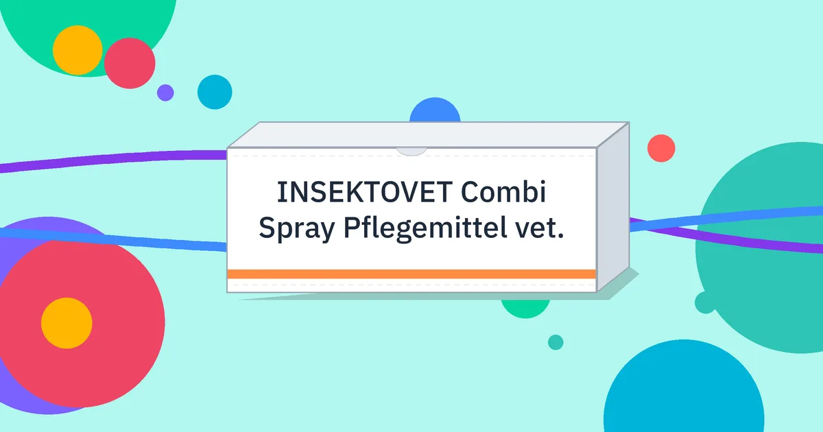 Symbolbild: Packung mit der Aufschrift INSEKTOVET Combi Spray Pflegemittel vet. (PZN 16527933) – Verfügbarkeit und Bezug in Apotheken in Frankfurt am Main