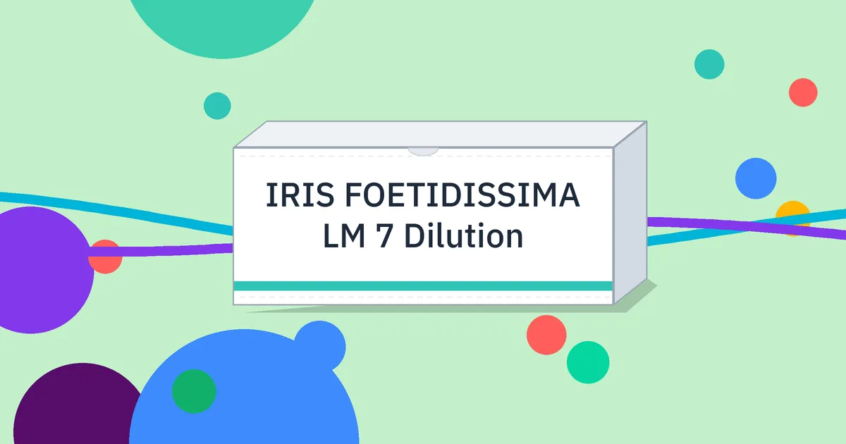 Symbolbild: Packung mit der Aufschrift IRIS FOETIDISSIMA LM 7 Dilution (PZN 12913869) – Verfügbarkeit und Bezug in Apotheken in Frankfurt am Main