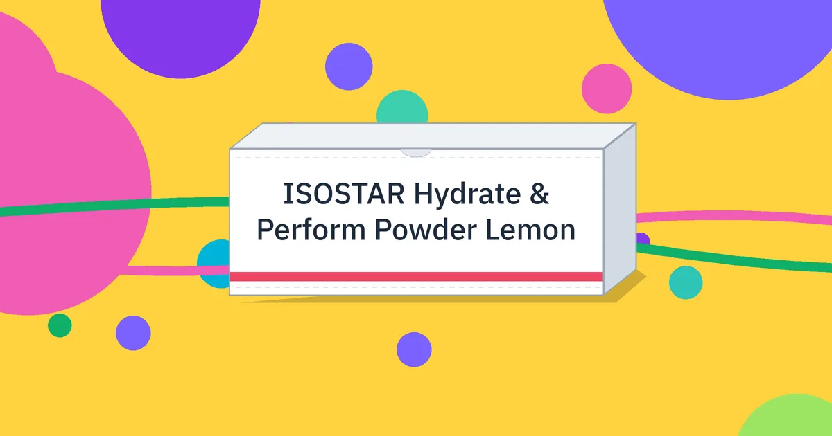 Symbolbild: Packung mit der Aufschrift ISOSTAR Hydrate & Perform Powder Lemon (PZN 19639868) – Verfügbarkeit und Bezug in Apotheken in Frankfurt am Main