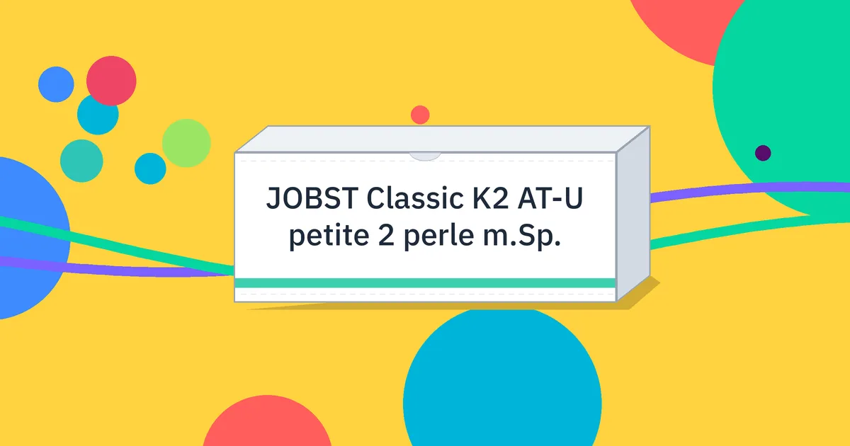 Symbolbild: Packung mit der Aufschrift JOBST Classic K2 AT-U petite 2 perle m.Sp. (PZN 13068086) – Verfügbarkeit und Bezug in Apotheken in Frankfurt am Main