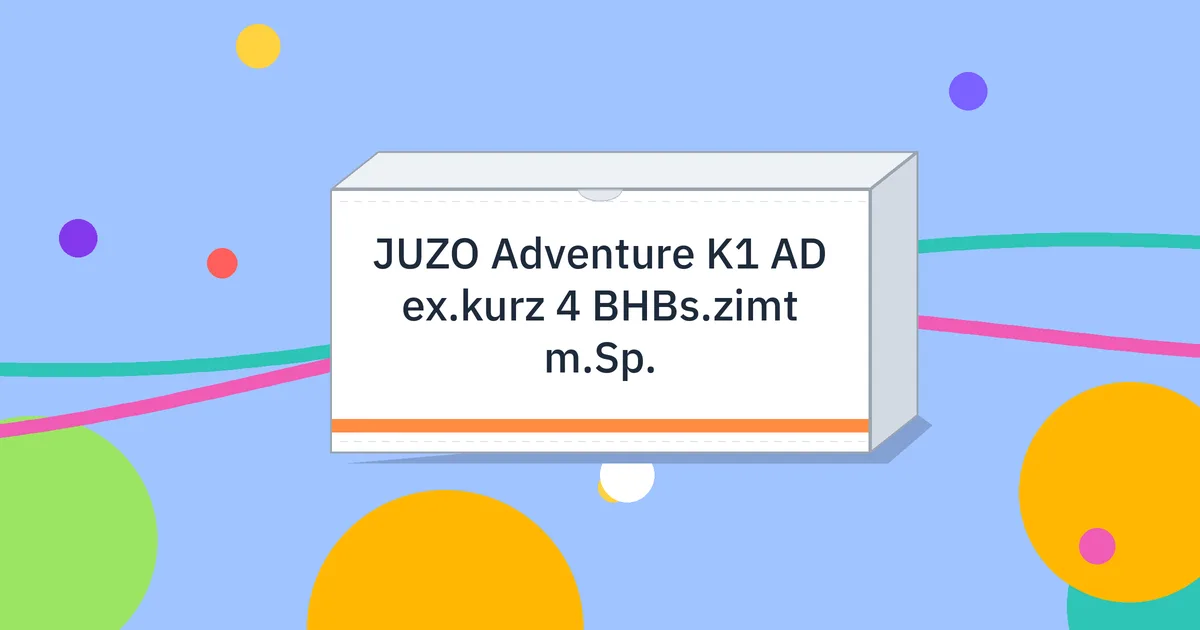 Symbolbild: Packung mit der Aufschrift JUZO Adventure K1 AD ex.kurz 4 BHBs.zimt m.Sp. (PZN 16493861) – Verfügbarkeit und Bezug in Apotheken in Frankfurt am Main