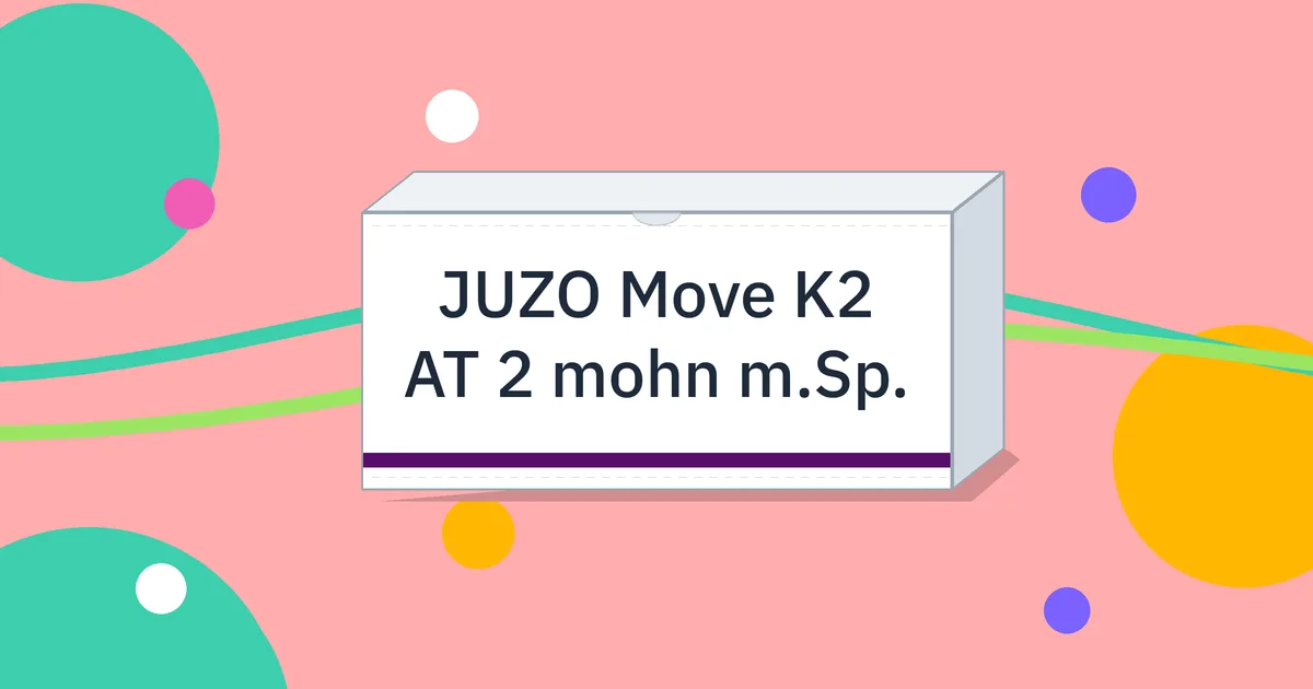 Symbolbild: Packung mit der Aufschrift JUZO Move K2 AT 2 mohn m.Sp. (PZN 20667893) – Verfügbarkeit und Bezug in Apotheken in Frankfurt am Main