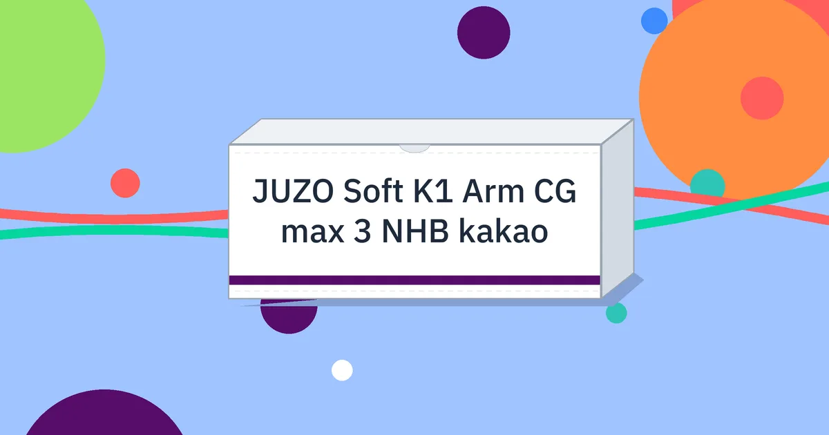 Symbolbild: Packung mit der Aufschrift JUZO Soft K1 Arm CG max 3 NHB kakao (PZN 15509206) – Verfügbarkeit und Bezug in Apotheken in Frankfurt am Main