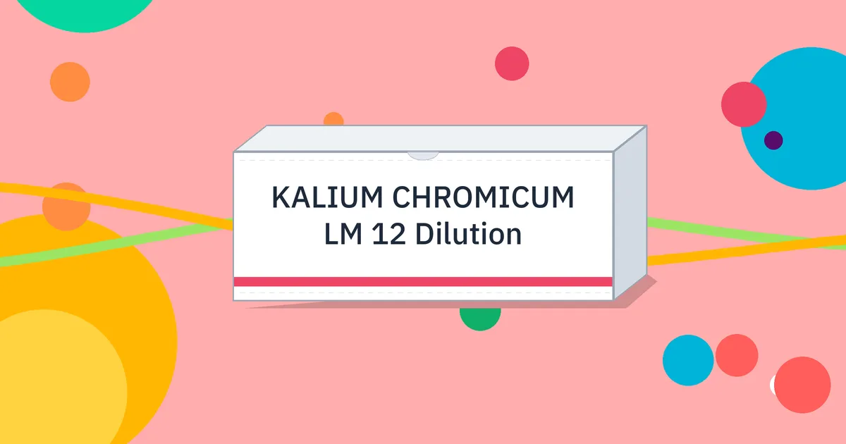 Symbolbild: Packung mit der Aufschrift KALIUM CHROMICUM LM 12 Dilution (PZN 12919205) – Verfügbarkeit und Bezug in Apotheken in Frankfurt am Main