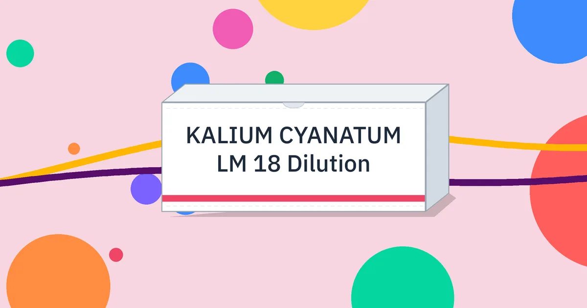 Symbolbild: Packung mit der Aufschrift KALIUM CYANATUM LM 18 Dilution (PZN 12920668) – Verfügbarkeit und Bezug in Apotheken in Frankfurt am Main