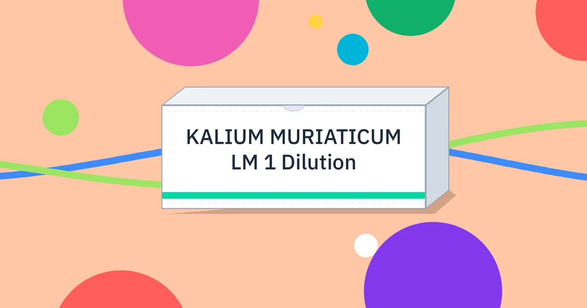 Symbolbild: Packung mit der Aufschrift KALIUM MURIATICUM LM 1 Dilution (PZN 12922756) – Verfügbarkeit und Bezug in Apotheken in Frankfurt am Main