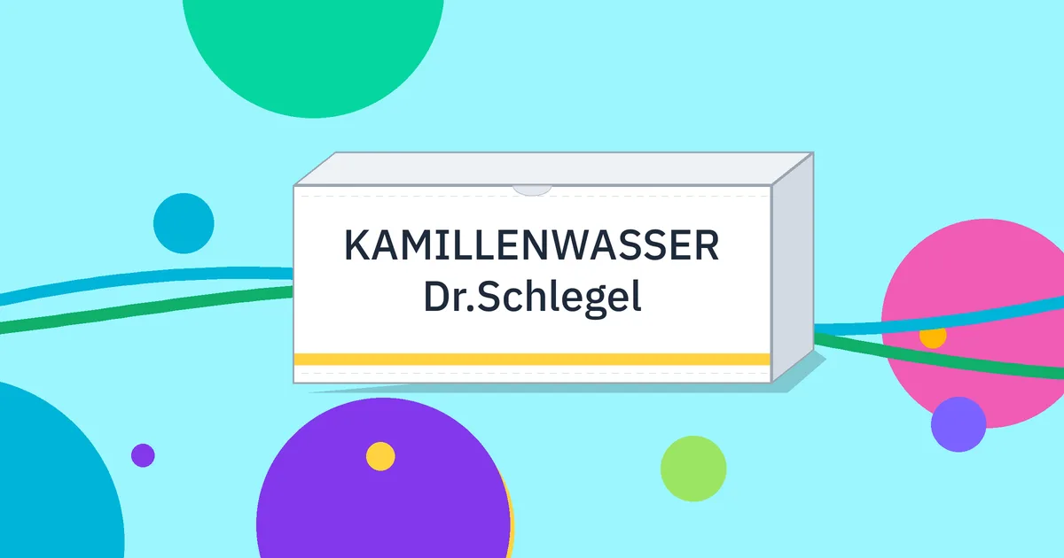 Symbolbild: Packung mit der Aufschrift KAMILLENWASSER Dr.Schlegel (PZN 07549195) – Verfügbarkeit und Bezug in Apotheken in Frankfurt am Main