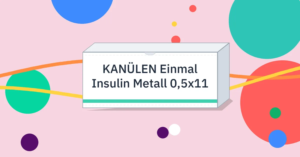 Symbolbild: Packung mit der Aufschrift KANÜLEN Einmal Insulin Metall 0,5x11 (PZN 01965449) – Verfügbarkeit und Bezug in Apotheken in Frankfurt am Main