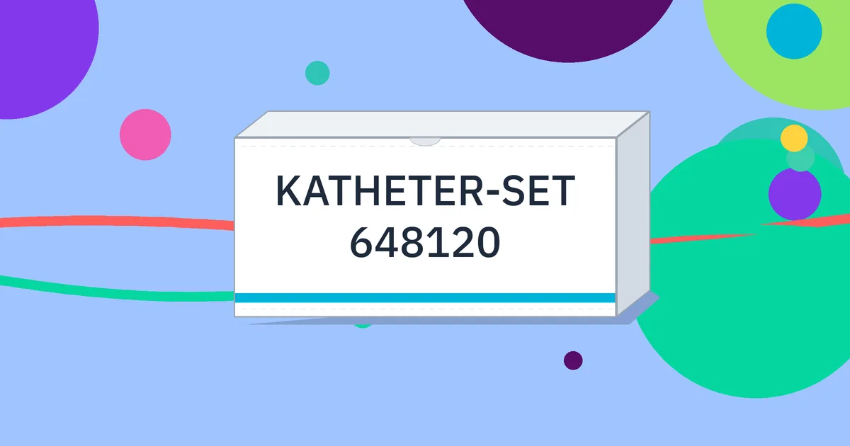 Symbolbild: Packung mit der Aufschrift KATHETER-SET 648120 (PZN 20207826) – Verfügbarkeit und Bezug in Apotheken in Frankfurt am Main