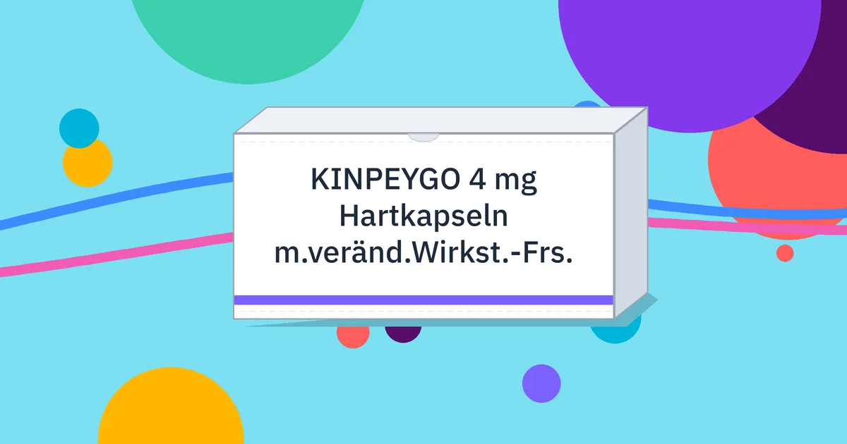 Symbolbild: Packung mit der Aufschrift KINPEYGO 4 mg Hartkapseln m.veränd.Wirkst.-Frs. (PZN 20185970) – Verfügbarkeit und Bezug in Apotheken in Frankfurt am Main