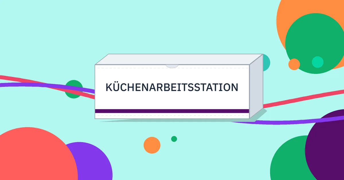 Symbolbild: Packung mit der Aufschrift KÜCHENARBEITSSTATION (PZN 06835800) – Verfügbarkeit und Bezug in Apotheken in Frankfurt am Main