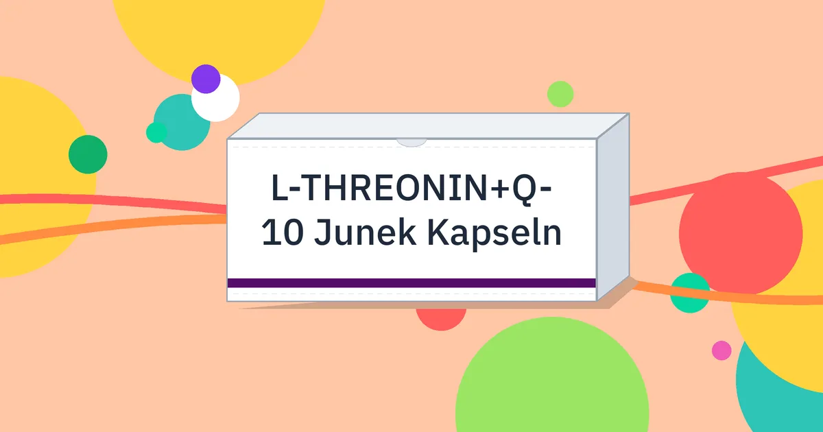 Symbolbild: Packung mit der Aufschrift L-THREONIN+Q-10 Junek Kapseln (PZN 00982635) – Verfügbarkeit und Bezug in Apotheken in Frankfurt am Main