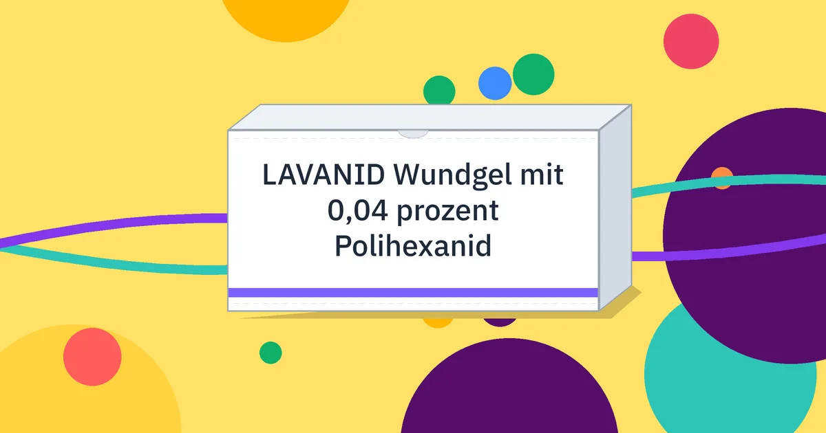 Symbolbild: Packung mit der Aufschrift LAVANID Wundgel mit 0,04 prozent Polihexanid (PZN 17992997) – Verfügbarkeit und Bezug in Apotheken in Frankfurt am Main