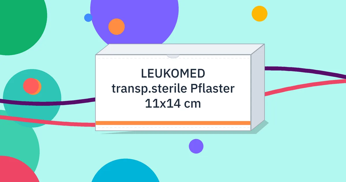 Symbolbild: Packung mit der Aufschrift LEUKOMED transp.sterile Pflaster 11x14 cm (PZN 01051034) – Verfügbarkeit und Bezug in Apotheken in Frankfurt am Main
