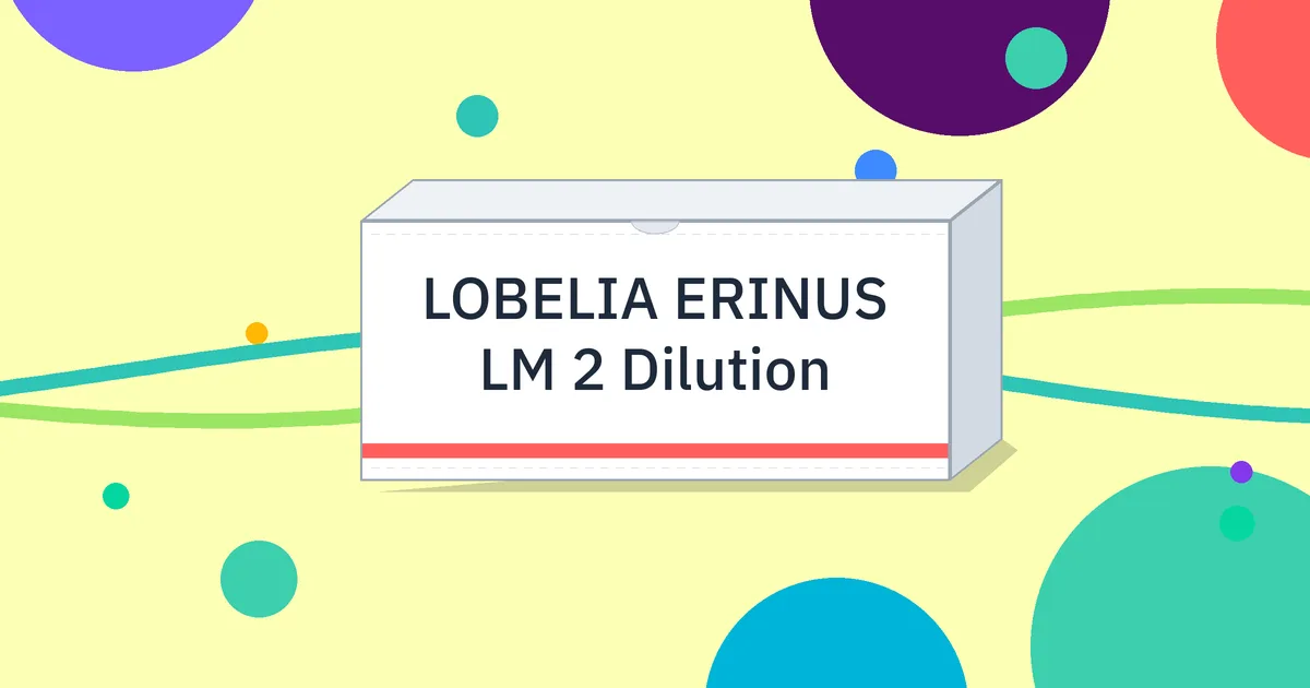 Symbolbild: Packung mit der Aufschrift LOBELIA ERINUS LM 2 Dilution (PZN 13533258) – Verfügbarkeit und Bezug in Apotheken in Frankfurt am Main