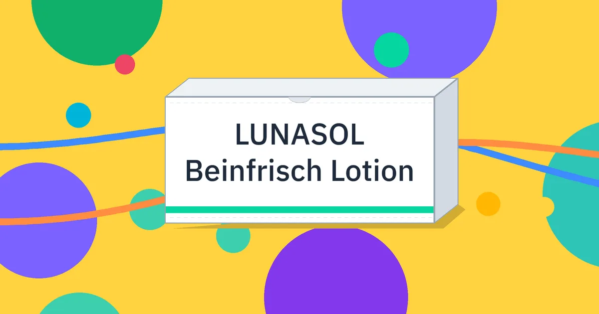 Symbolbild: Packung mit der Aufschrift LUNASOL Beinfrisch Lotion (PZN 19755391) – Verfügbarkeit und Bezug in Apotheken in Frankfurt am Main