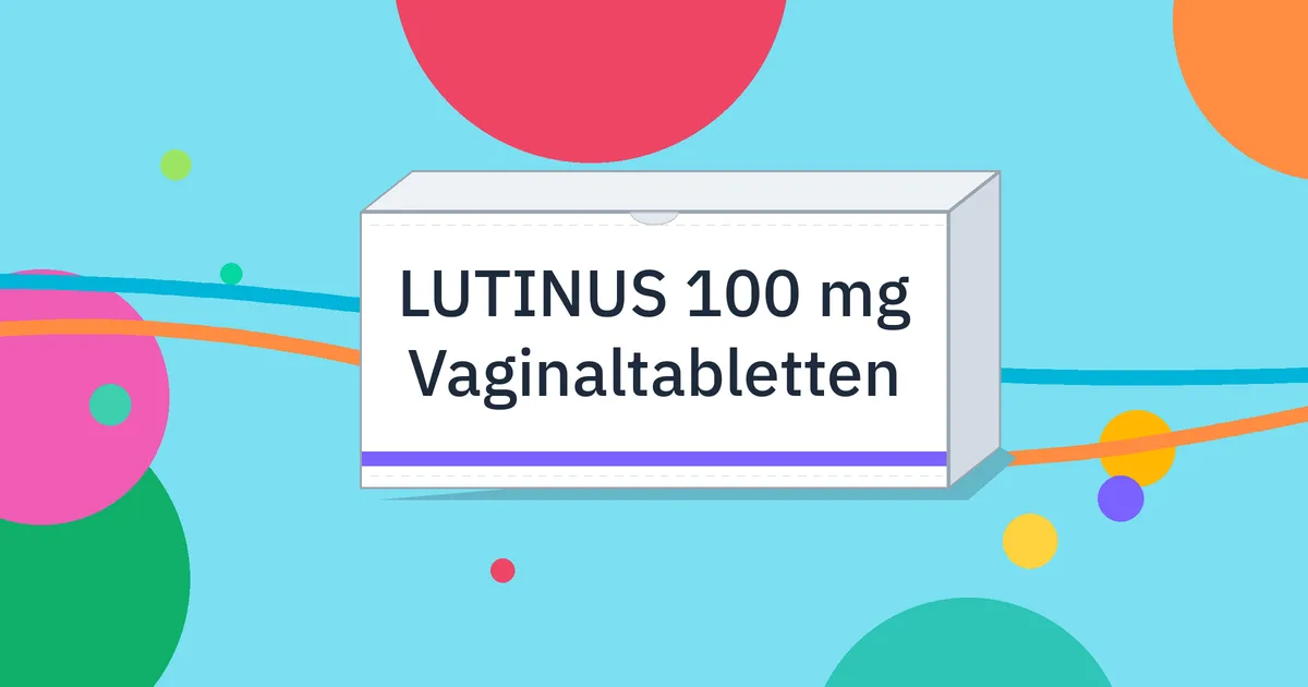 Symbolbild: Packung mit der Aufschrift LUTINUS 100 mg Vaginaltabletten (PZN 10073218) – Verfügbarkeit und Bezug in Apotheken in Frankfurt am Main