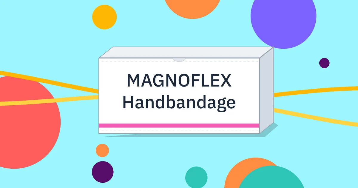 Symbolbild: Packung mit der Aufschrift MAGNOFLEX Handbandage (PZN 01418865) – Verfügbarkeit und Bezug in Apotheken in Frankfurt am Main