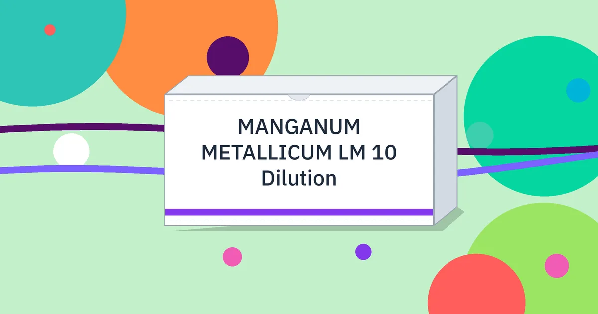 Symbolbild: Packung mit der Aufschrift MANGANUM METALLICUM LM 10 Dilution (PZN 12943238) – Verfügbarkeit und Bezug in Apotheken in Frankfurt am Main