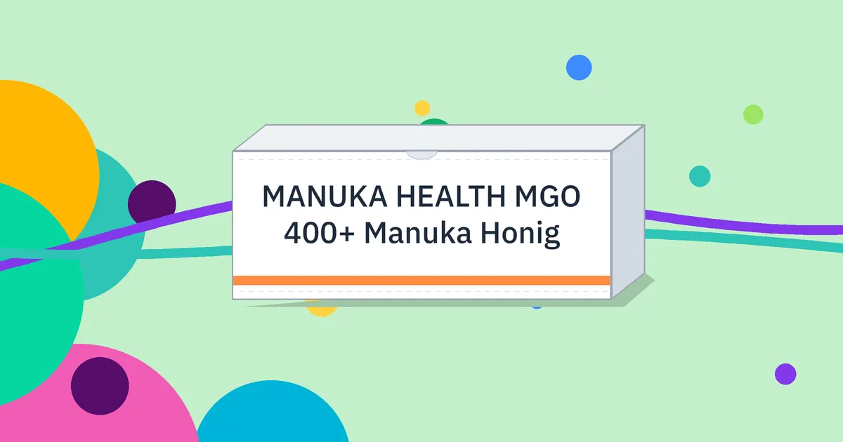 Symbolbild: Packung mit der Aufschrift MANUKA HEALTH MGO 400+ Manuka Honig (PZN 15874851) – Verfügbarkeit und Bezug in Apotheken in Frankfurt am Main
