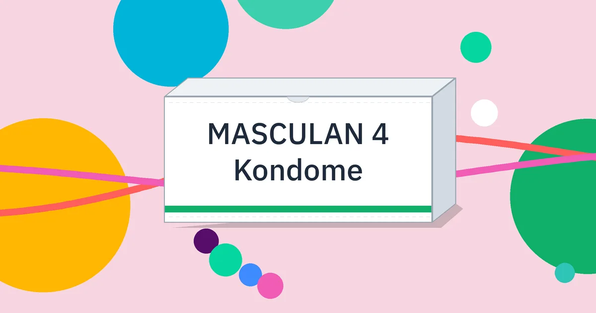 Symbolbild: Packung mit der Aufschrift MASCULAN 4 Kondome (PZN 06087551) – Verfügbarkeit und Bezug in Apotheken in Frankfurt am Main