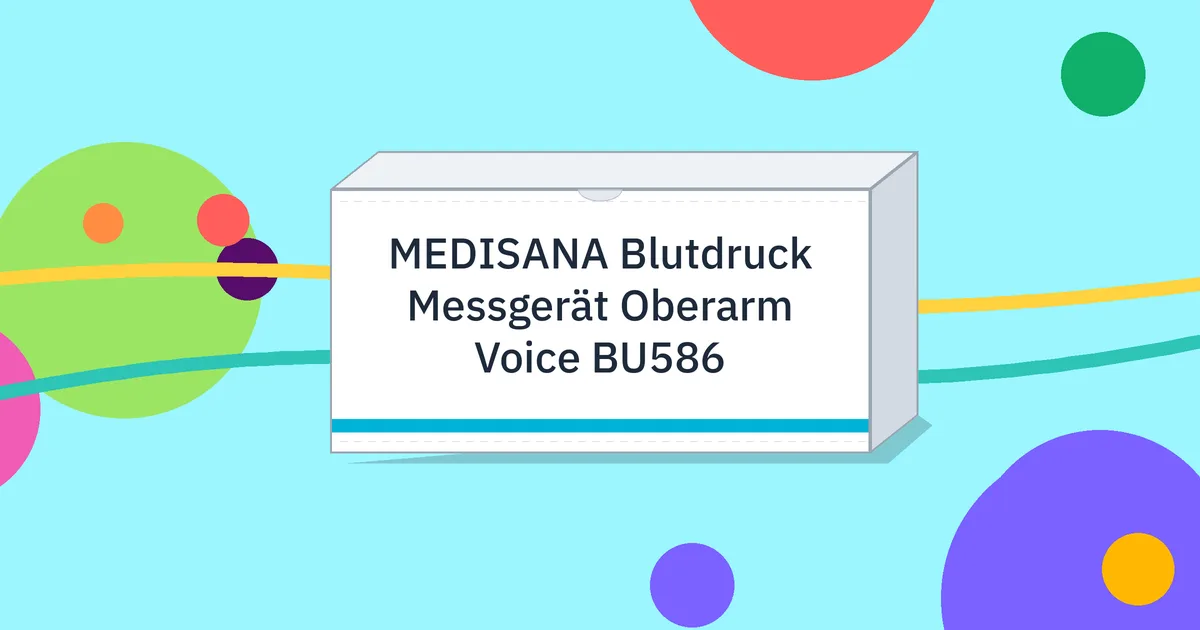 Symbolbild: Packung mit der Aufschrift MEDISANA Blutdruck Messgerät Oberarm Voice BU586 (PZN 19834713) – Verfügbarkeit und Bezug in Apotheken in Frankfurt am Main