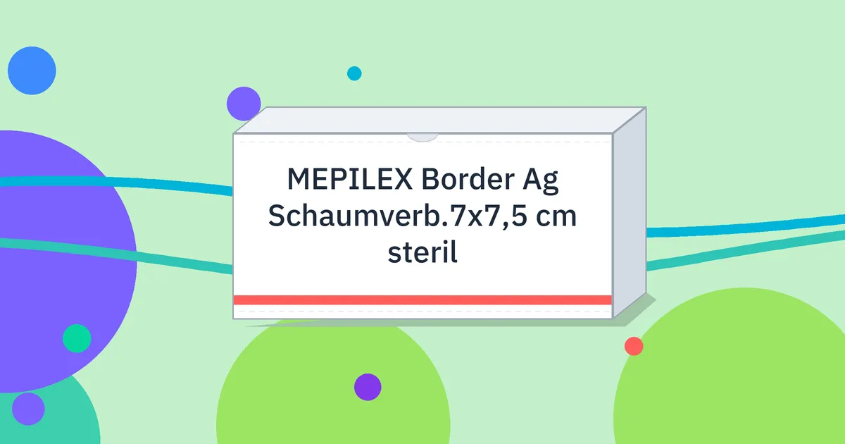 Symbolbild: Packung mit der Aufschrift MEPILEX Border Ag Schaumverb.7x7,5 cm steril (PZN 09330621) – Verfügbarkeit und Bezug in Apotheken in Frankfurt am Main