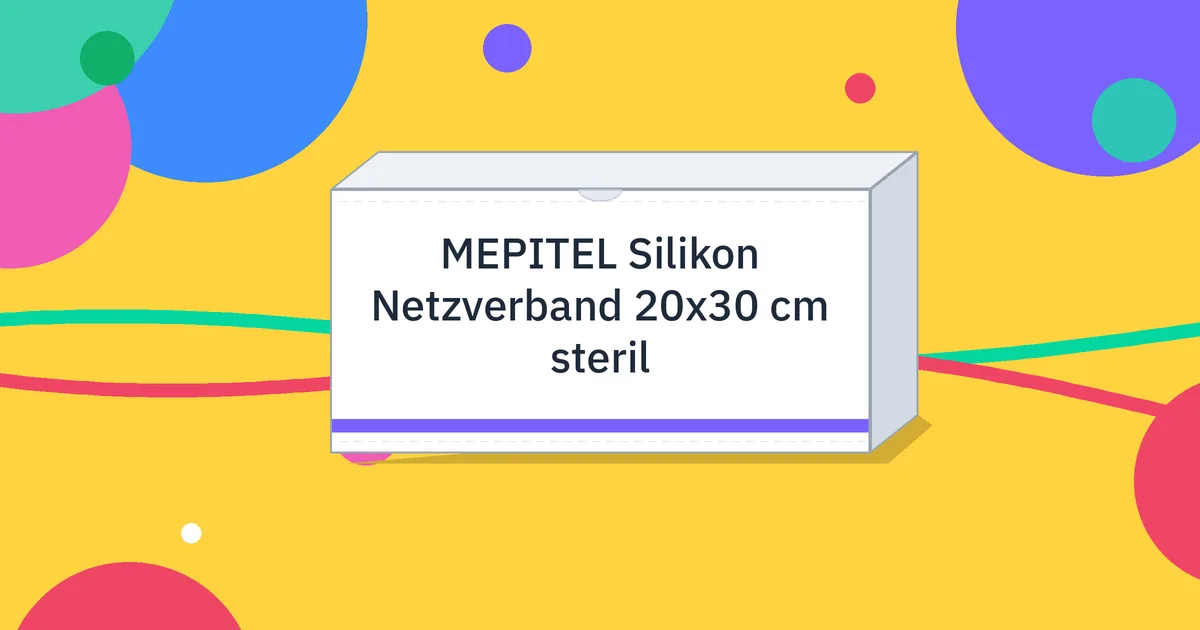 Symbolbild: Packung mit der Aufschrift MEPITEL Silikon Netzverband 20x30 cm steril (PZN 04660472) – Verfügbarkeit und Bezug in Apotheken in Frankfurt am Main