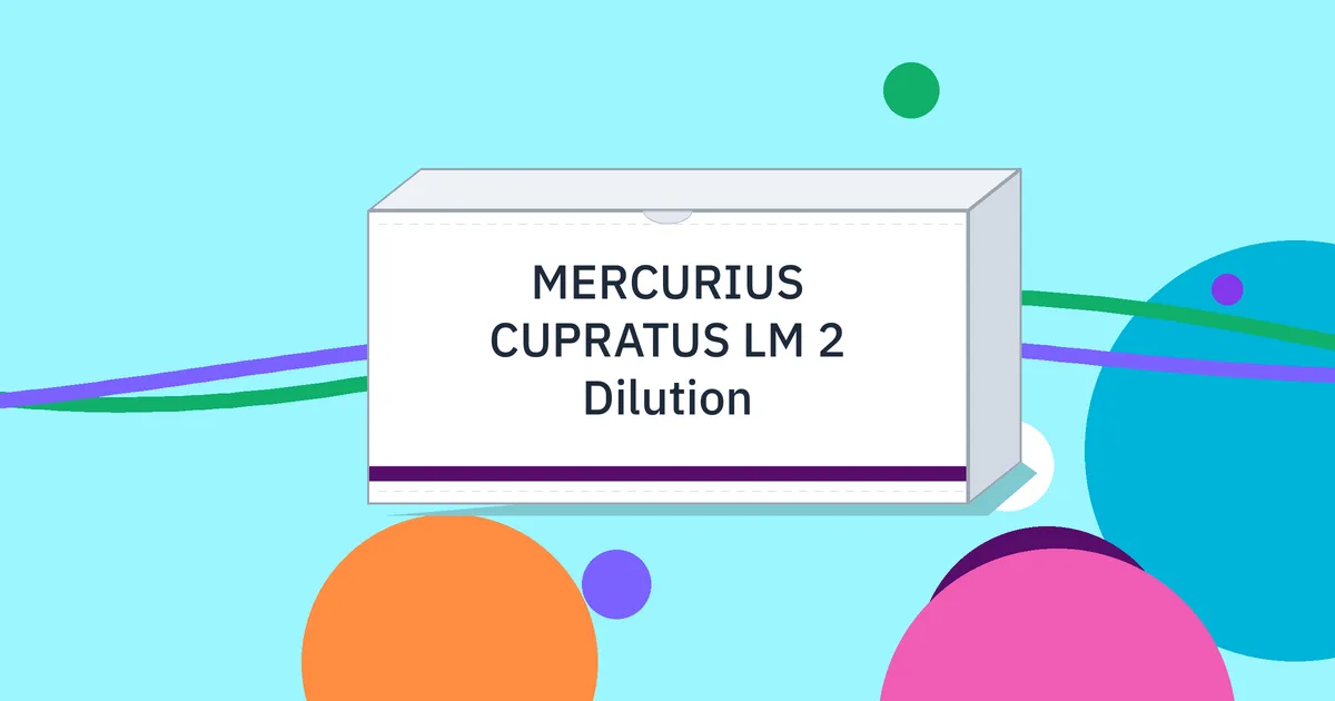 Symbolbild: Packung mit der Aufschrift MERCURIUS CUPRATUS LM 2 Dilution (PZN 12950267) – Verfügbarkeit und Bezug in Apotheken in Frankfurt am Main