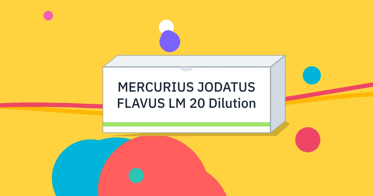 Symbolbild: Packung mit der Aufschrift MERCURIUS JODATUS FLAVUS LM 20 Dilution (PZN 12951887) – Verfügbarkeit und Bezug in Apotheken in Frankfurt am Main