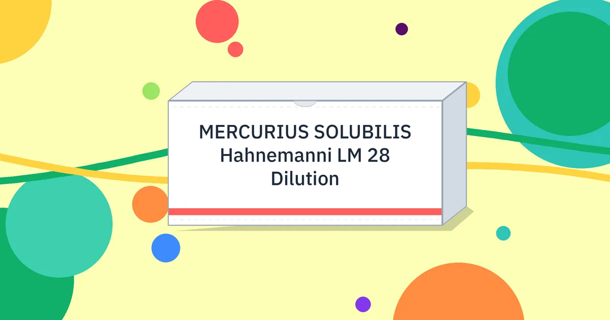 Symbolbild: Packung mit der Aufschrift MERCURIUS SOLUBILIS Hahnemanni LM 28 Dilution (PZN 12954259) – Verfügbarkeit und Bezug in Apotheken in Frankfurt am Main