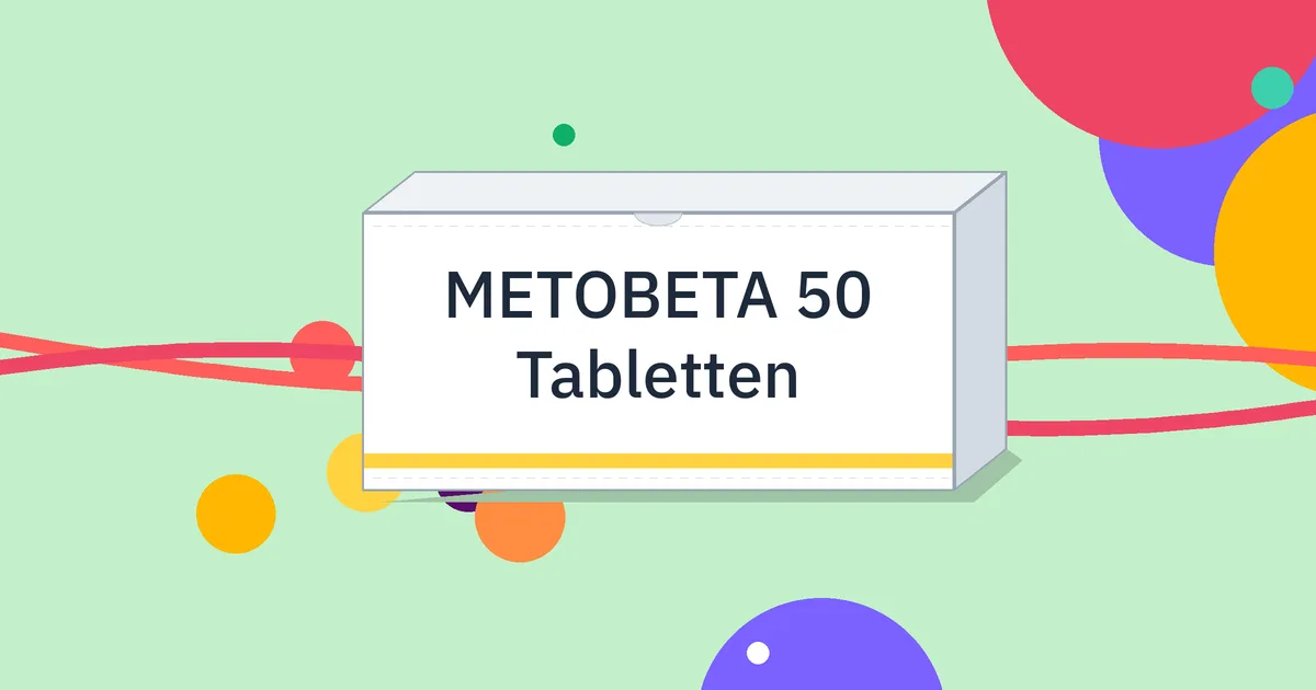 Symbolbild: Packung mit der Aufschrift METOBETA 50 Tabletten (PZN 04801866) – Verfügbarkeit und Bezug in Apotheken in Frankfurt am Main