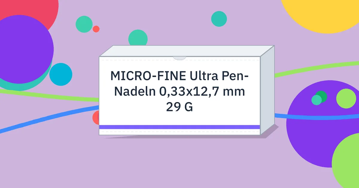 Symbolbild: Packung mit der Aufschrift MICRO-FINE Ultra Pen-Nadeln 0,33x12,7 mm 29 G (PZN 20869757) – Verfügbarkeit und Bezug in Apotheken in Frankfurt am Main