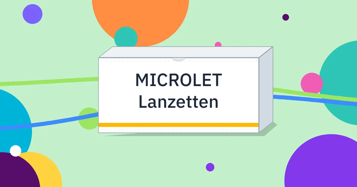 Symbolbild: Packung mit der Aufschrift MICROLET Lanzetten (PZN 11184523) – Verfügbarkeit und Bezug in Apotheken in Frankfurt am Main