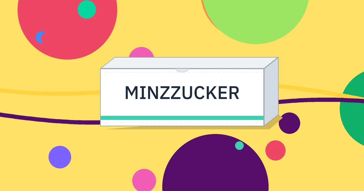 Symbolbild: Packung mit der Aufschrift MINZZUCKER (PZN 10760195) – Verfügbarkeit und Bezug in Apotheken in Frankfurt am Main
