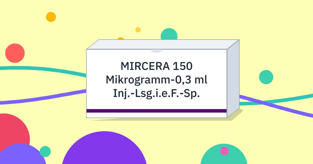 Symbolbild: Packung mit der Aufschrift MIRCERA 150 Mikrogramm-0,3 ml Inj.-Lsg.i.e.F.-Sp. (PZN 09206453) – Verfügbarkeit und Bezug in Apotheken in Frankfurt am Main