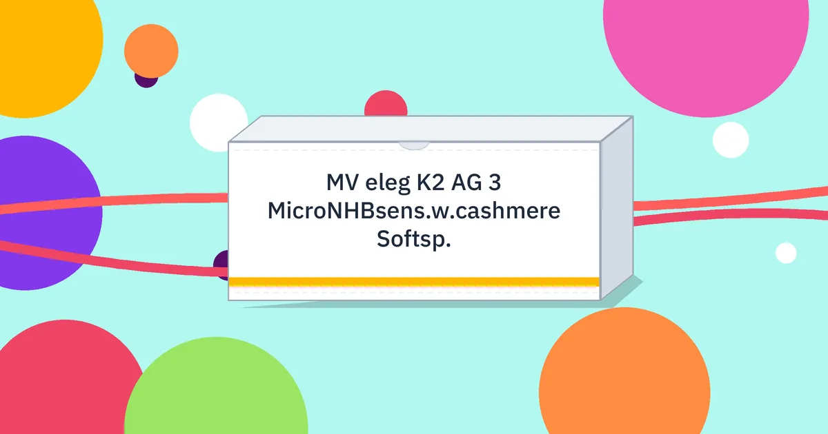 Symbolbild: Packung mit der Aufschrift MV eleg K2 AG 3 MicroNHBsens.w.cashmere Softsp. (PZN 15724873) – Verfügbarkeit und Bezug in Apotheken in Frankfurt am Main
