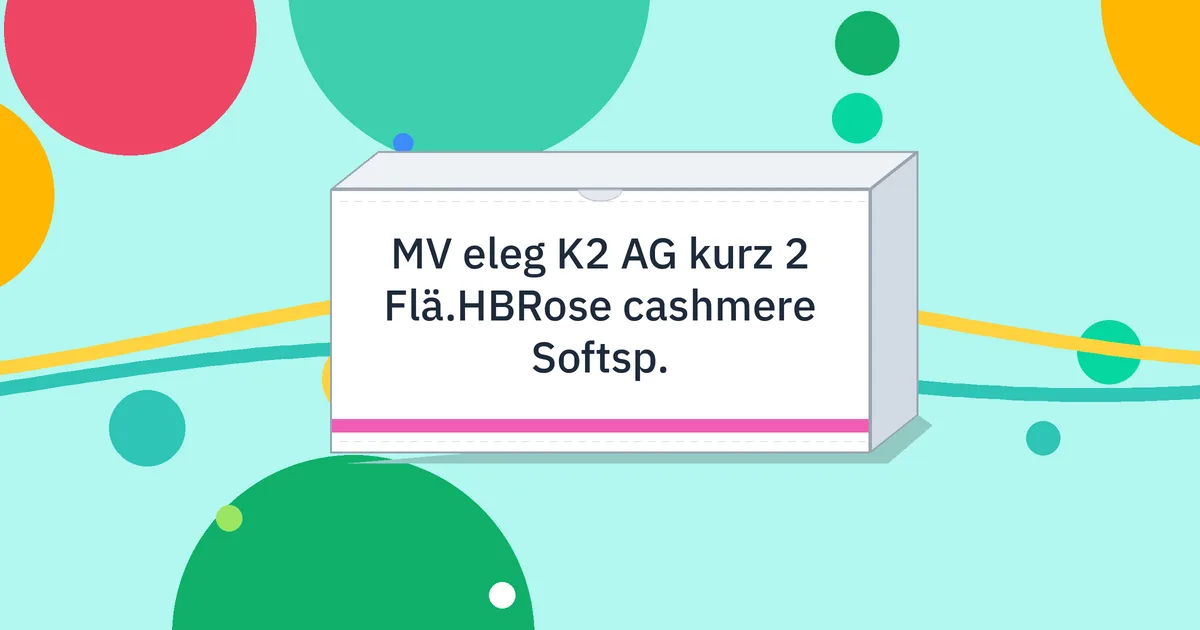 Symbolbild: Packung mit der Aufschrift MV eleg K2 AG kurz 2 Flä.HBRose cashmere Softsp. (PZN 15703753) – Verfügbarkeit und Bezug in Apotheken in Frankfurt am Main