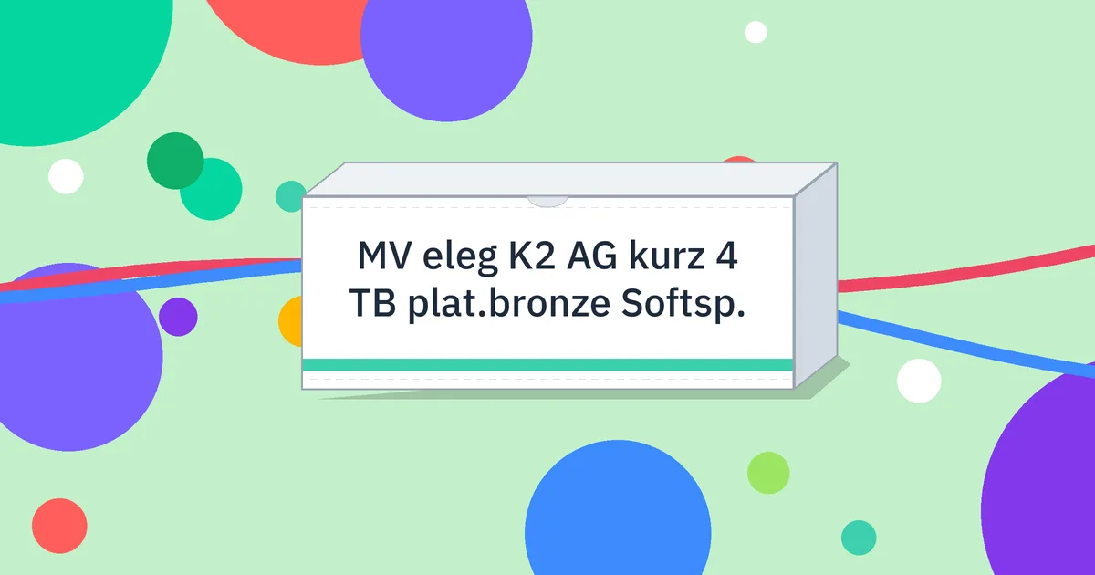 Symbolbild: Packung mit der Aufschrift MV eleg K2 AG kurz 4 TB plat.bronze Softsp. (PZN 14715889) – Verfügbarkeit und Bezug in Apotheken in Frankfurt am Main