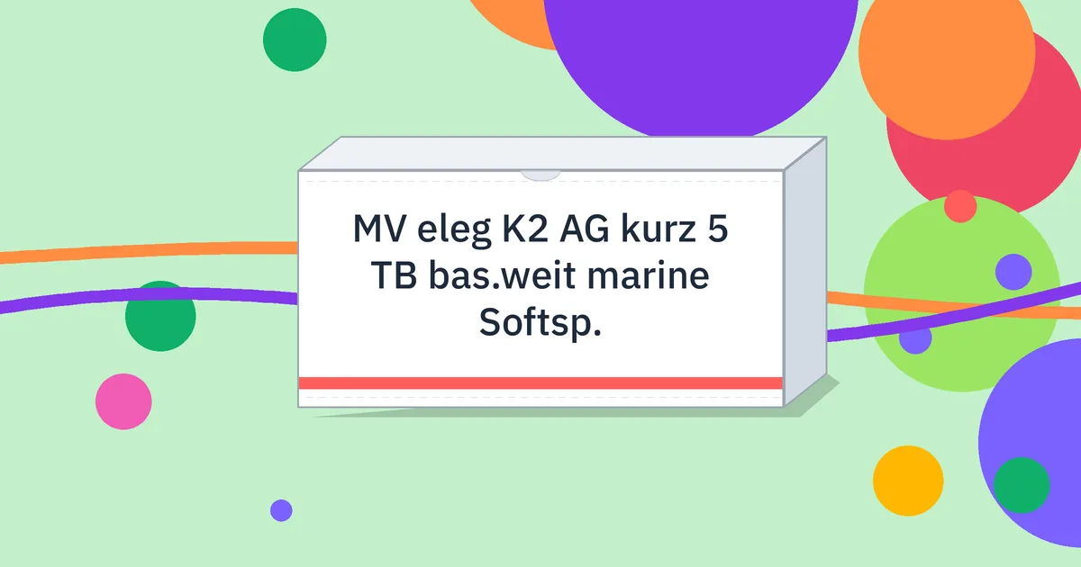 Symbolbild: Packung mit der Aufschrift MV eleg K2 AG kurz 5 TB bas.weit marine Softsp. (PZN 14608685) – Verfügbarkeit und Bezug in Apotheken in Frankfurt am Main