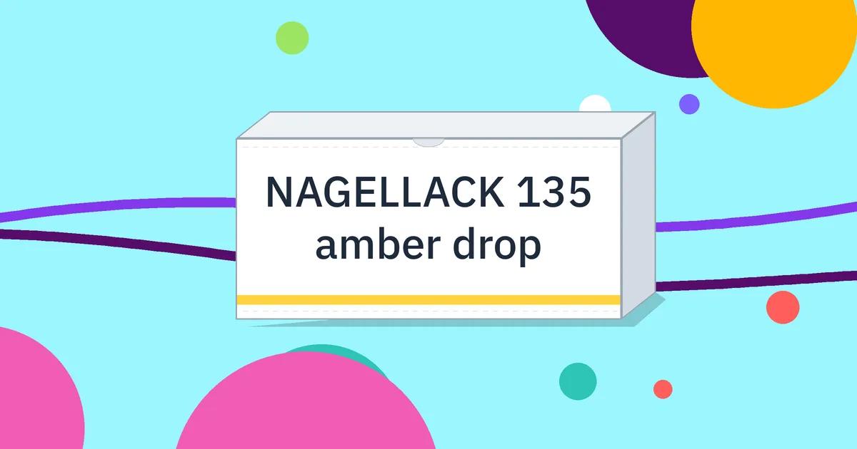 Symbolbild: Packung mit der Aufschrift NAGELLACK 135 amber drop (PZN 10850679) – Verfügbarkeit und Bezug in Apotheken in Frankfurt am Main