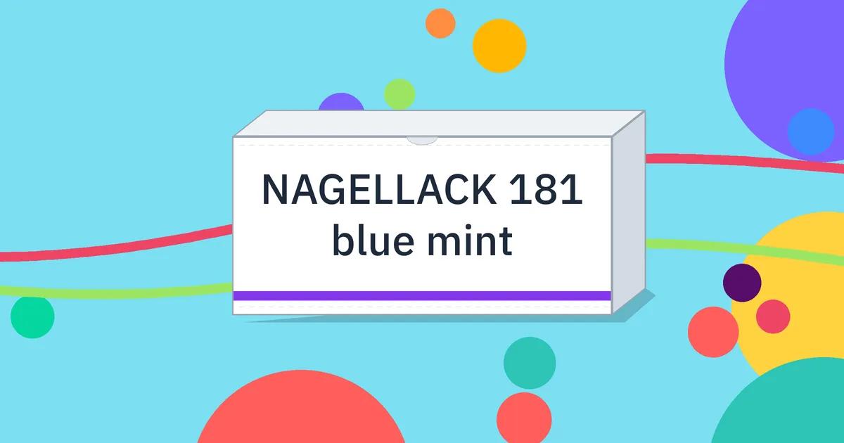 Symbolbild: Packung mit der Aufschrift NAGELLACK 181 blue mint (PZN 10850544) – Verfügbarkeit und Bezug in Apotheken in Frankfurt am Main