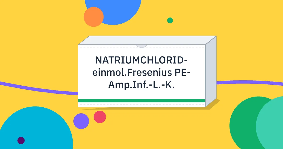 Symbolbild: Packung mit der Aufschrift NATRIUMCHLORID-einmol.Fresenius PE-Amp.Inf.-L.-K. (PZN 03655687) – Verfügbarkeit und Bezug in Apotheken in Frankfurt am Main