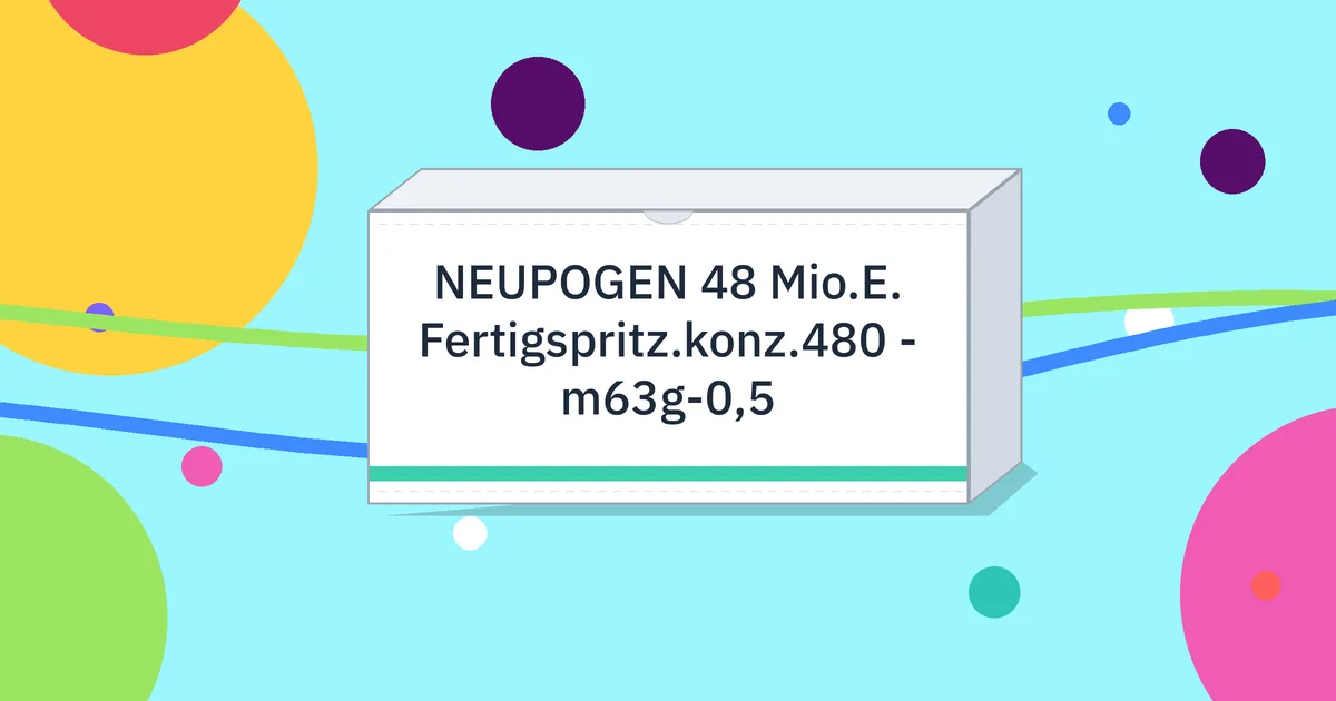 Symbolbild: Packung mit der Aufschrift NEUPOGEN 48 Mio.E. Fertigspritz.konz.480 -m63g-0,5 (PZN 19978926) – Verfügbarkeit und Bezug in Apotheken in Frankfurt am Main